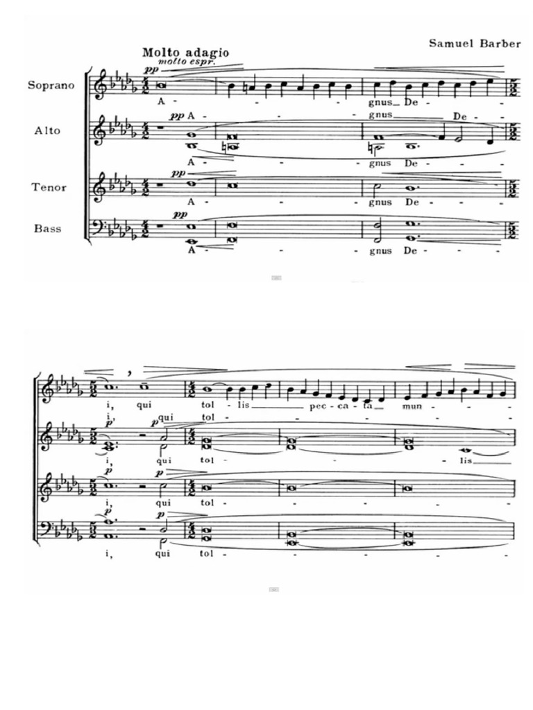 Agnus Dei Samuel Barber | PDF