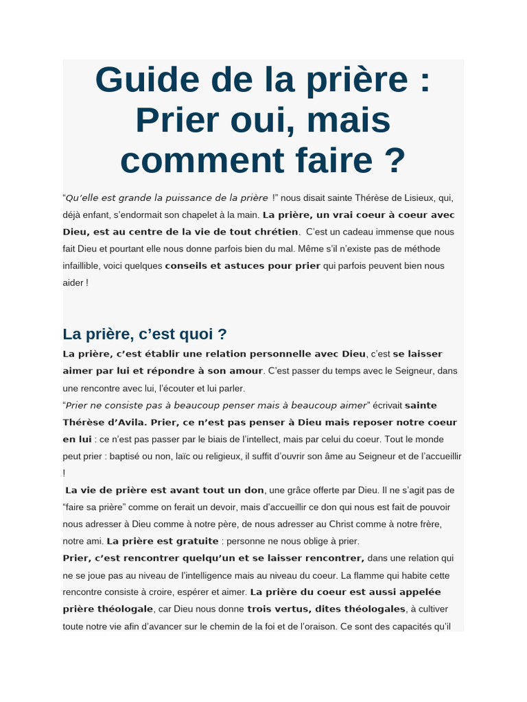 Guide de La Prière | PDF