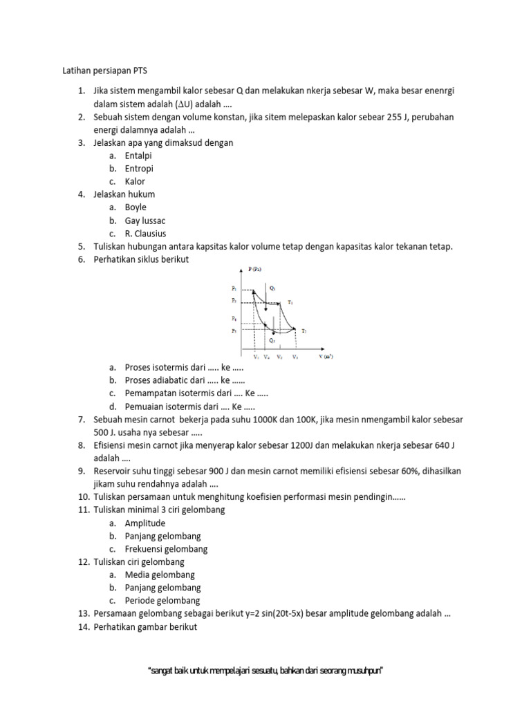 Latihan Persiapan PTS | PDF