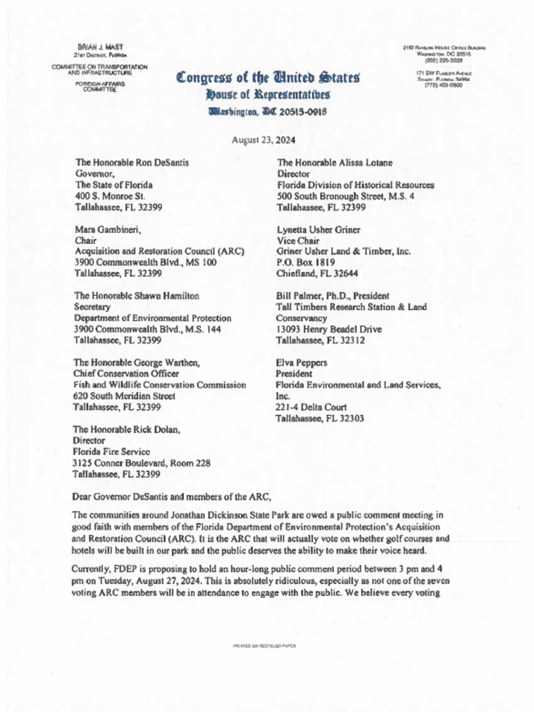 Mast Scott Rubio Letter | PDF