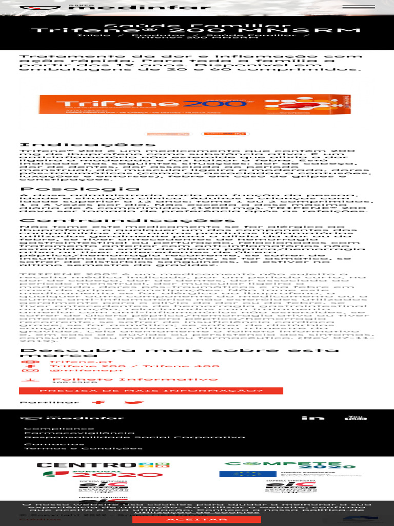 Trifene® 200 MNSRM - Saúde Familiar - Produtos | PDF | Ciências da ...