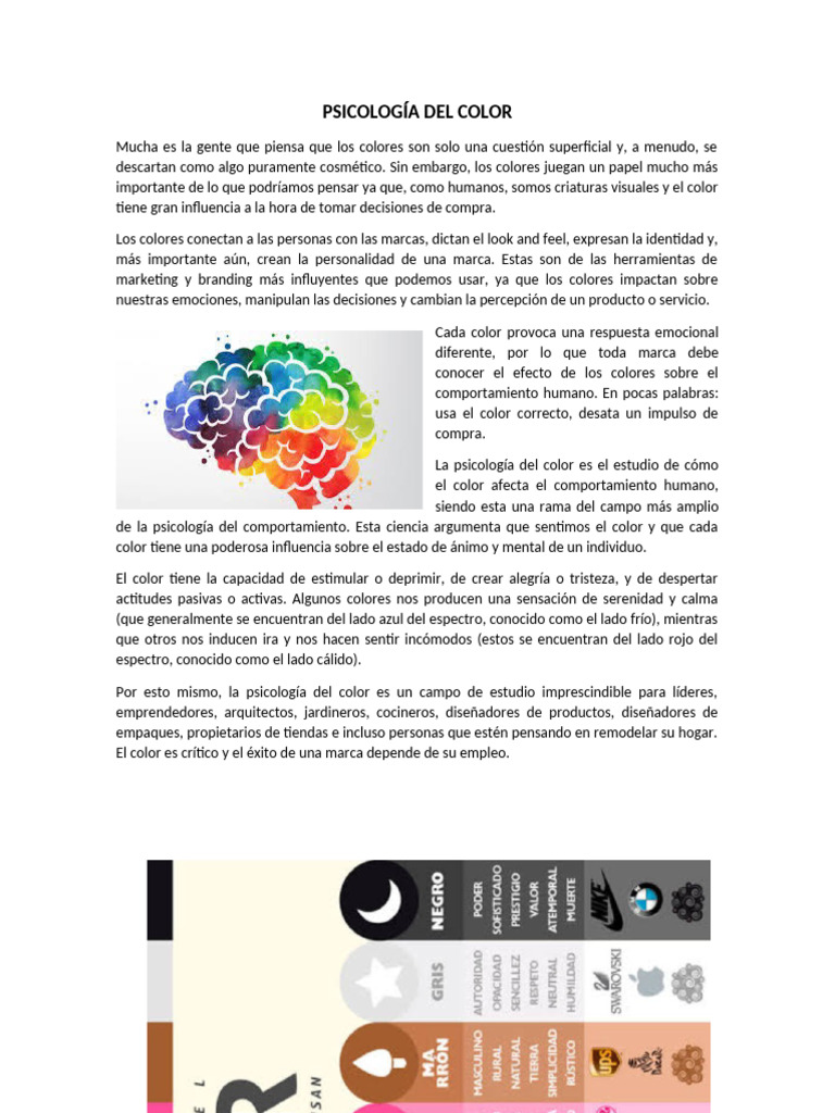 Psicología Del Color | PDF