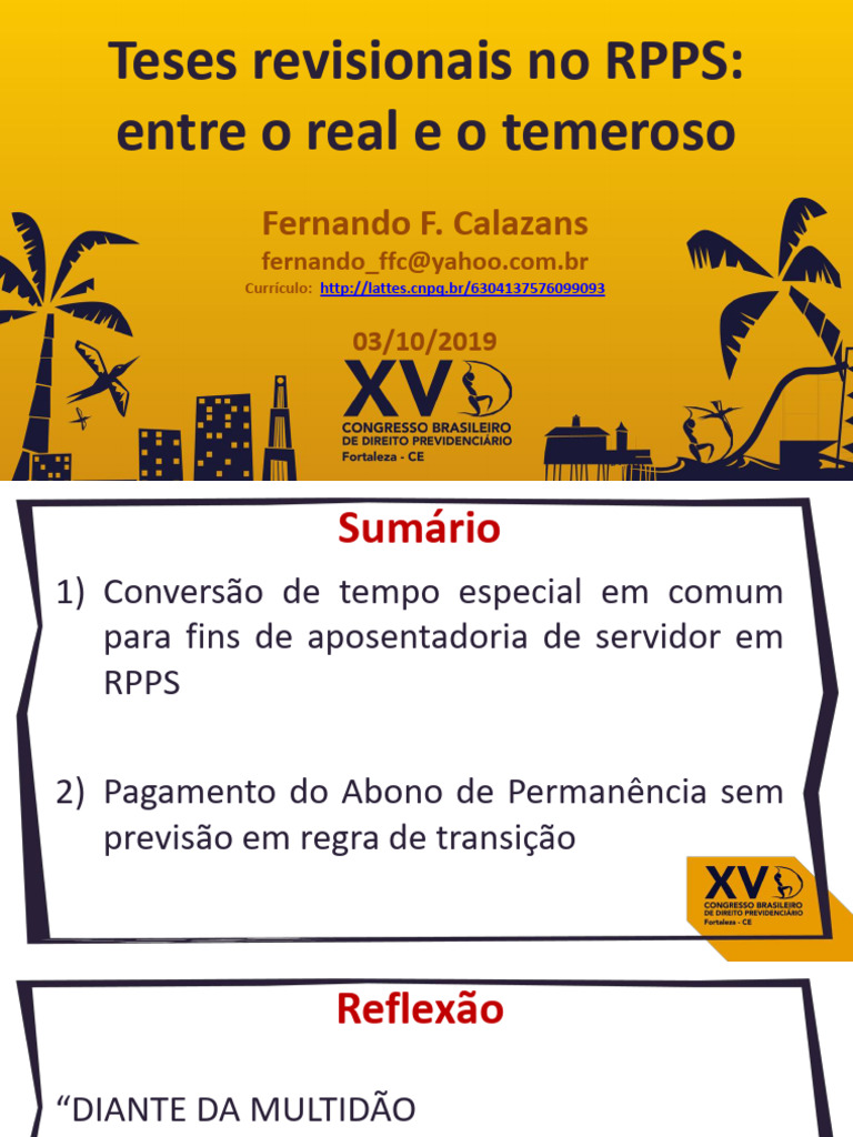 Teses Revisionais No RPPS Fernando Calazans | PDF