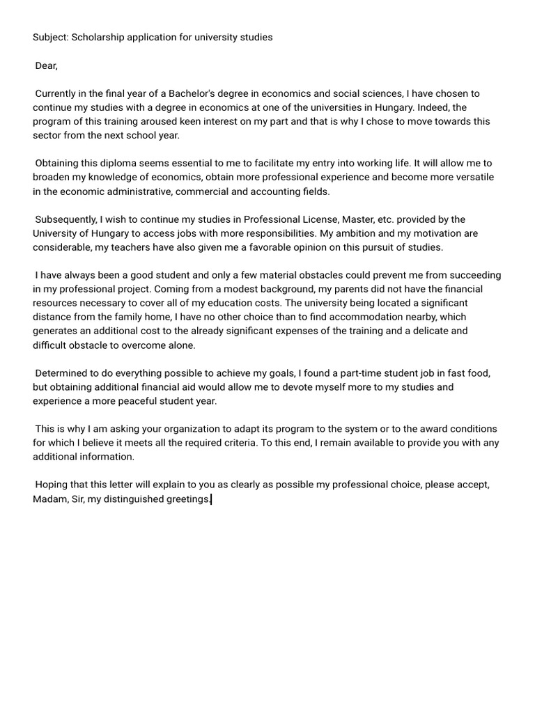 Letter Motivation | PDF Letter Motivation | PDF