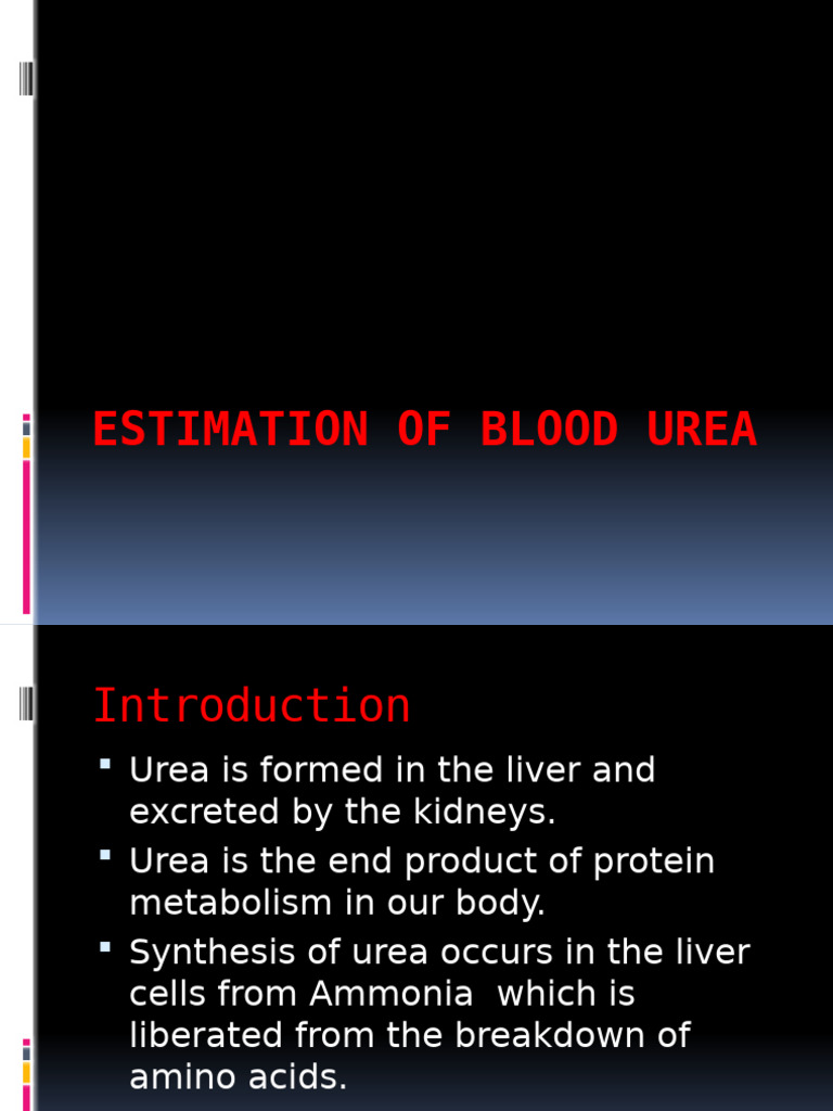 Estimation of Blood Urea | PDF