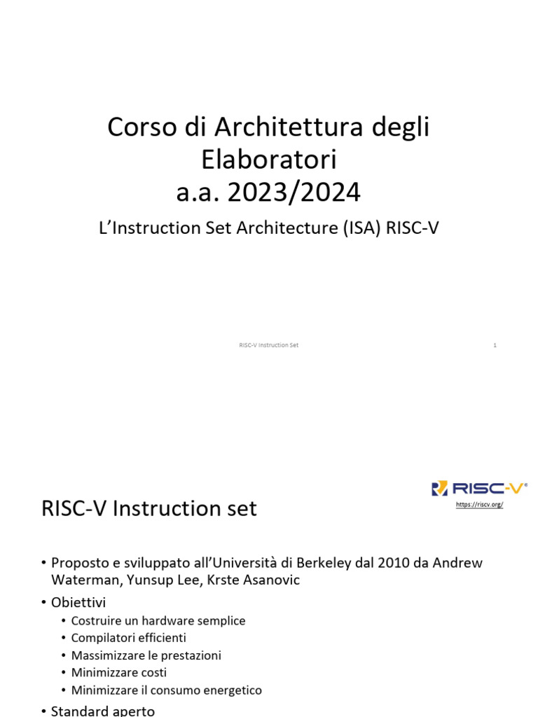 Isa Risc V | PDF