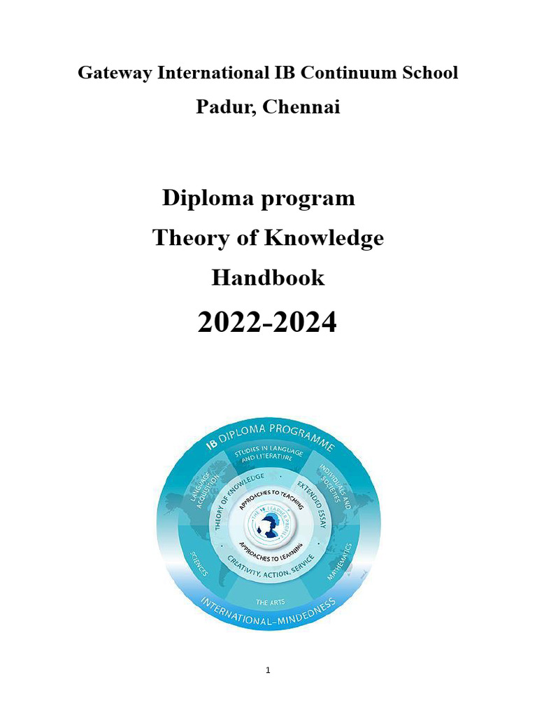 DP TOK Students Handbook 2022-2024 | PDF
