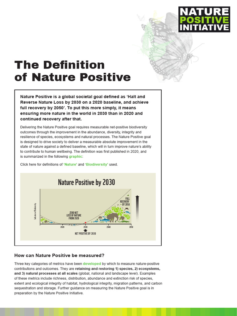 The Definition of Nature Positive | PDF
