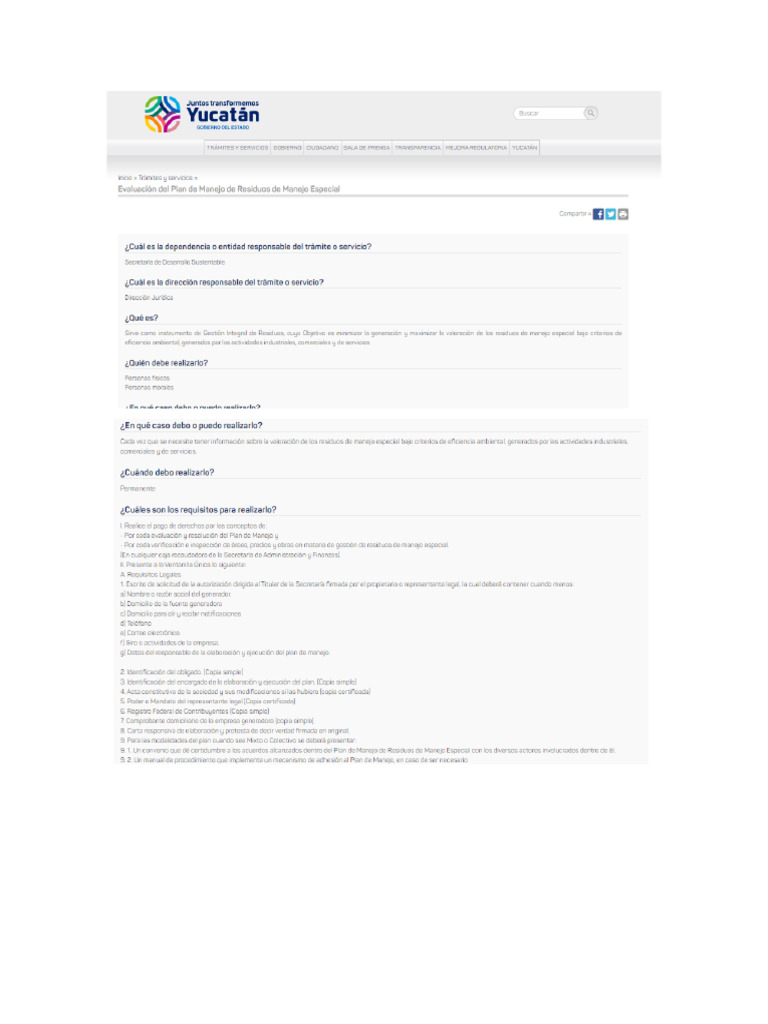 Requisitos Evaluación Plan de Manejo RME | PDF