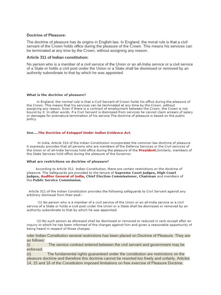 Doctrine of Restrictions | PDF | Public Law | Politics
