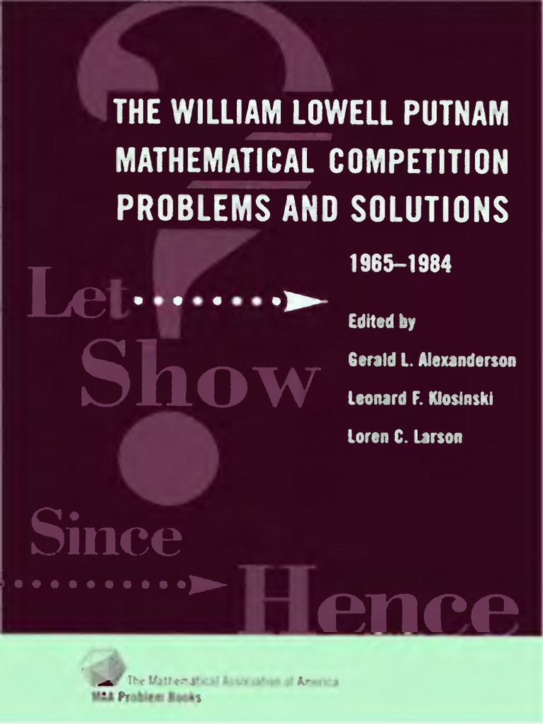 PUTNAM Problems and Solutions 1965 - 1984 | PDF