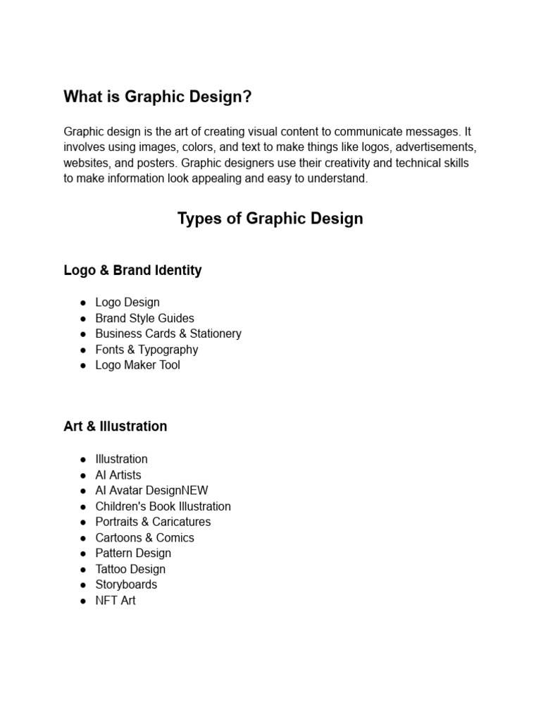 Graphic Design & IT's Types | PDF