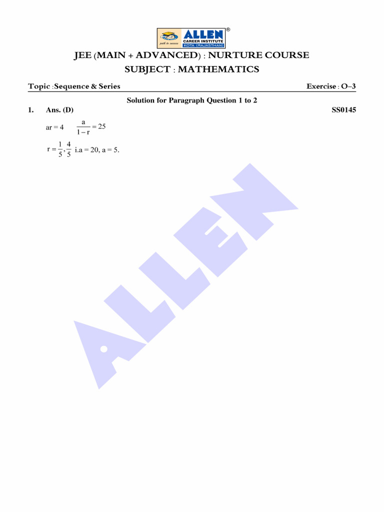Allen Module | PDF