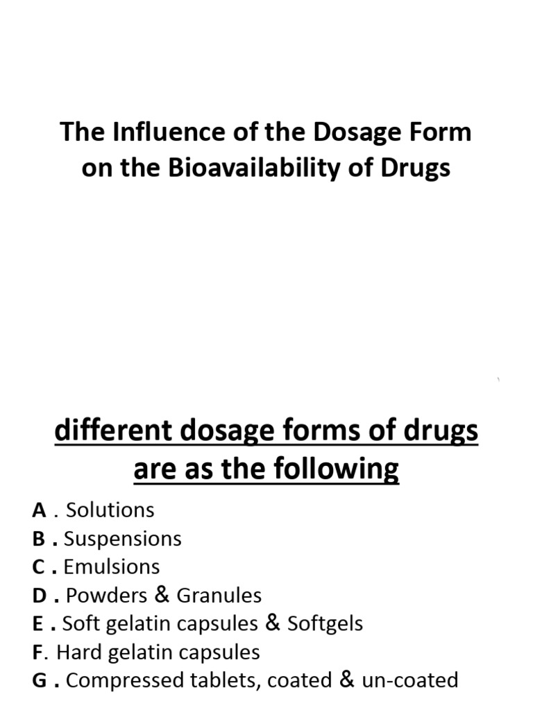 Formulation and Absorption 6 | PDF
