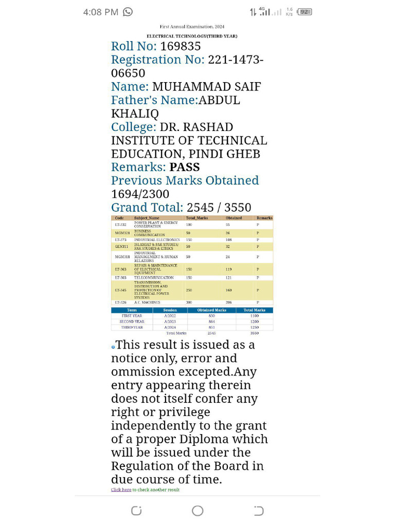 Diploma Result | PDF