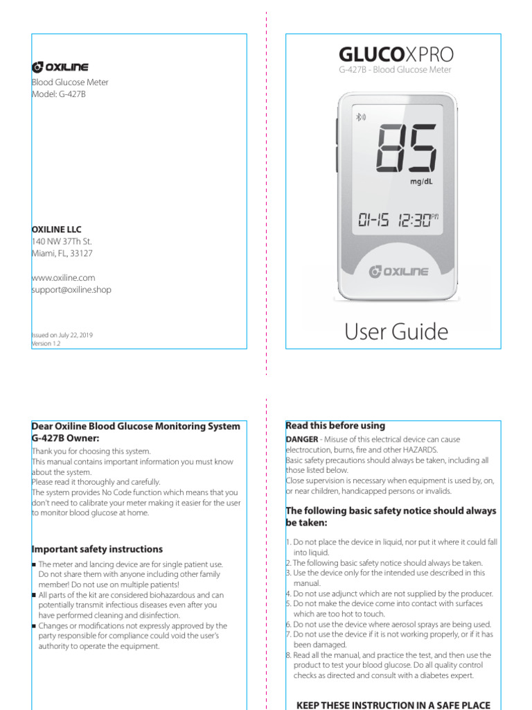 Gluco X PRO Manual (2) | PDF