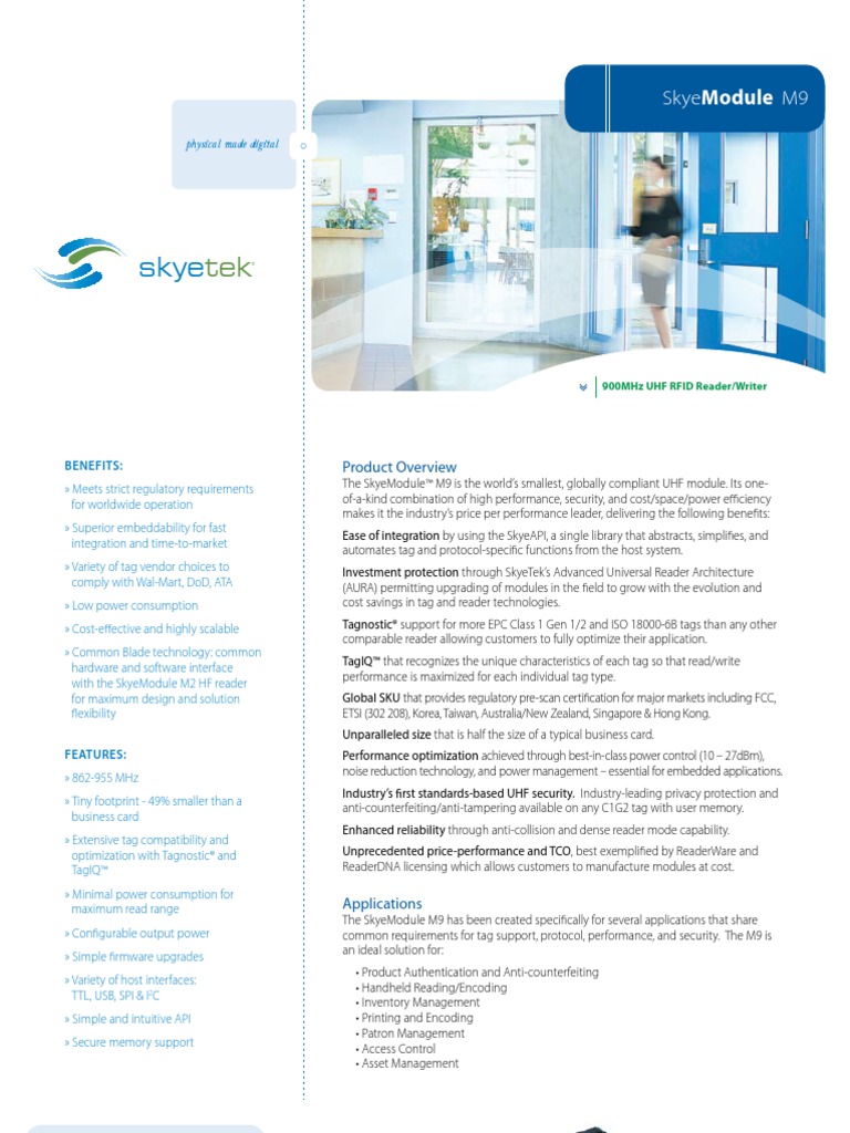 SkyeModule M9 DataSheet | PDF | Radio Frequency Identification ...