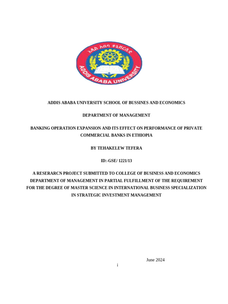 Last Final Thesis by Tehakelew - TK Tefera | PDF | Modern Portfolio Theory | Business