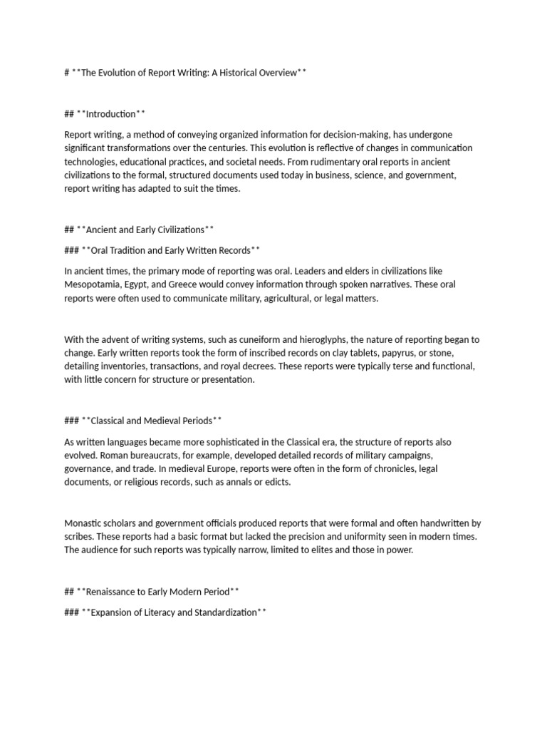 Report History | PDF