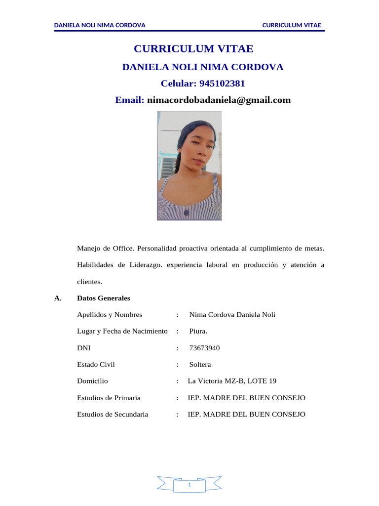 CV Daniela | PDF