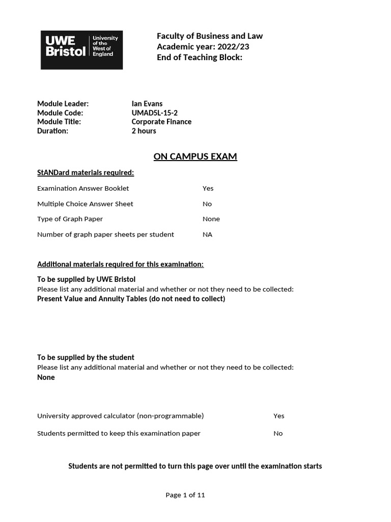 UMAD5L 15 2 2023 Sample VC | PDF