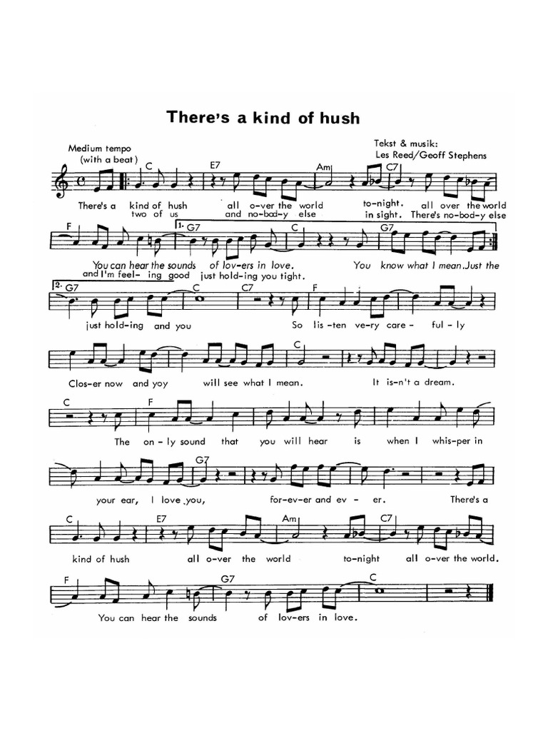 There's A Kind of Hush VT C 2 | PDF