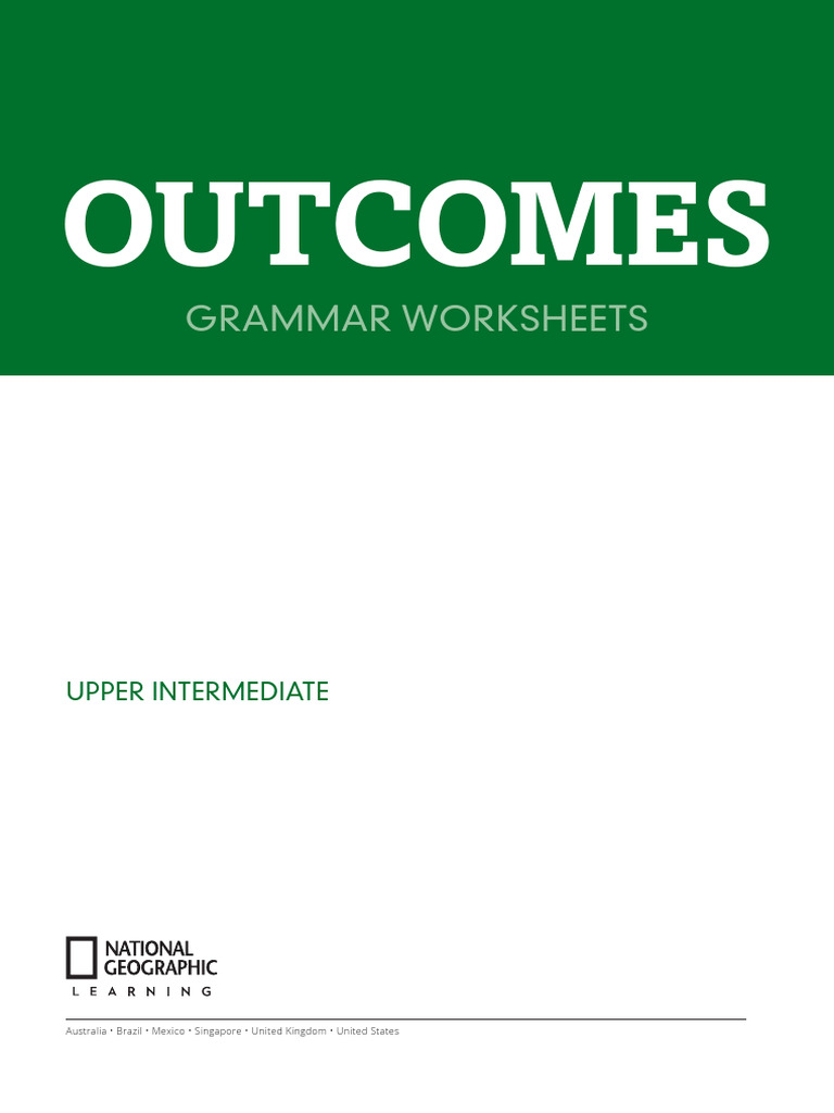Upper Intermediate Grammar Worksheets | PDF