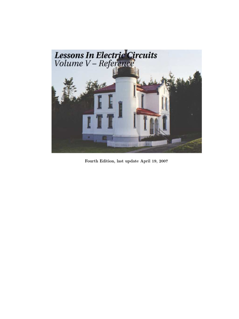 05-Lessons in Electric Circuits-Volume 5 (References) | PDF