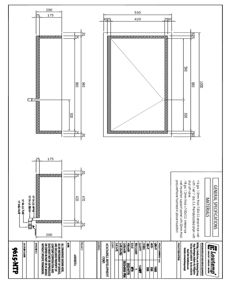1.drop-In Ice Well-1000x530x200 REVISED 2 | PDF | Motor Vehicle ...