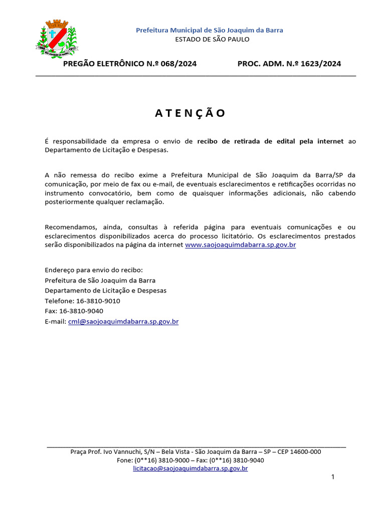 Pregao Eletronico 068-2024 - Reg. Precos - Kits Bebes - Desenvolvimento ...