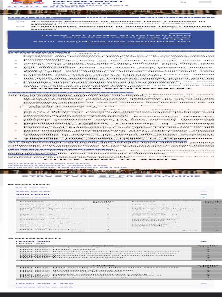 Undergraduate-DHIM Department of Health Information Management | PDF