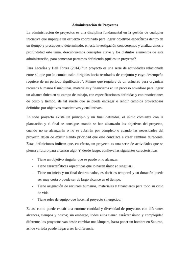 Admon. de Proyectos. | PDF | Planificación | Gestión de proyectos