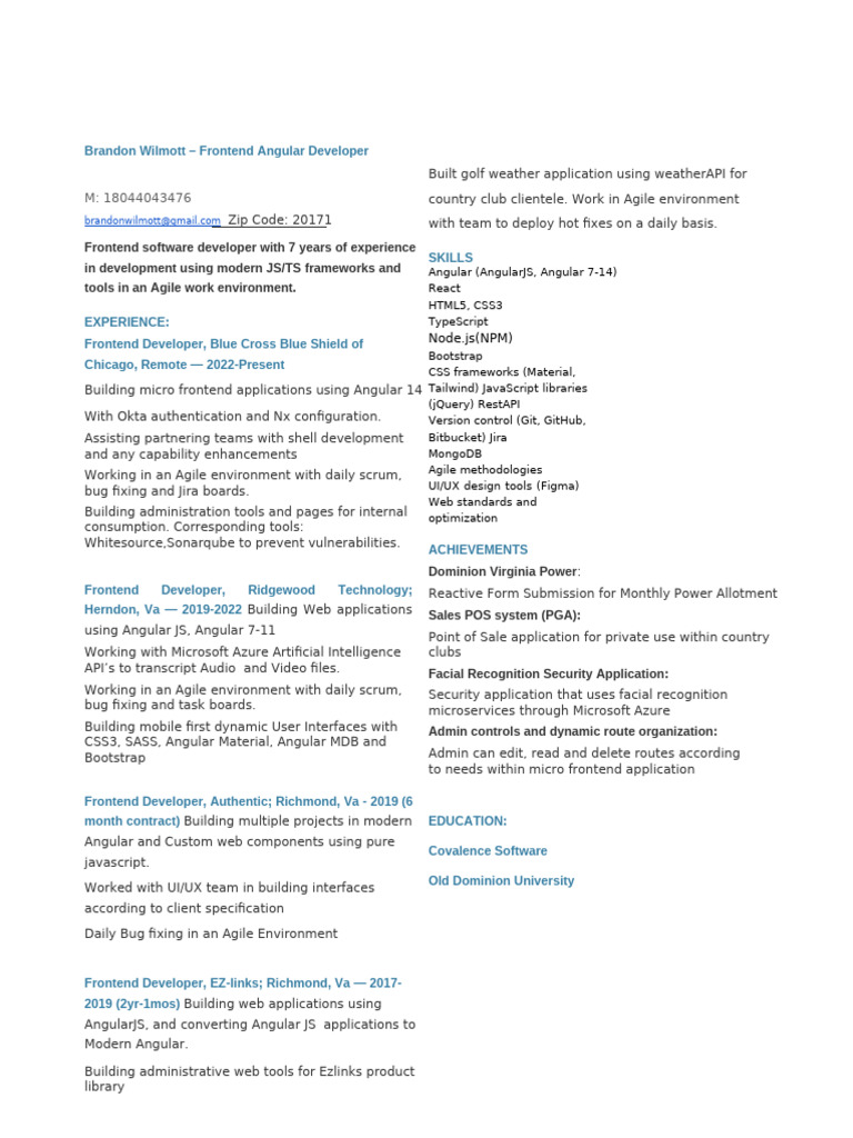 Brandon Resume | PDF