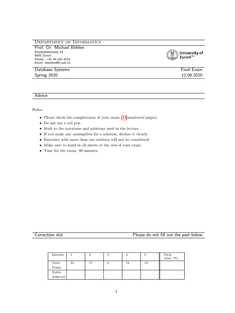 DBS_FinalExam2020_Solutions | PDF