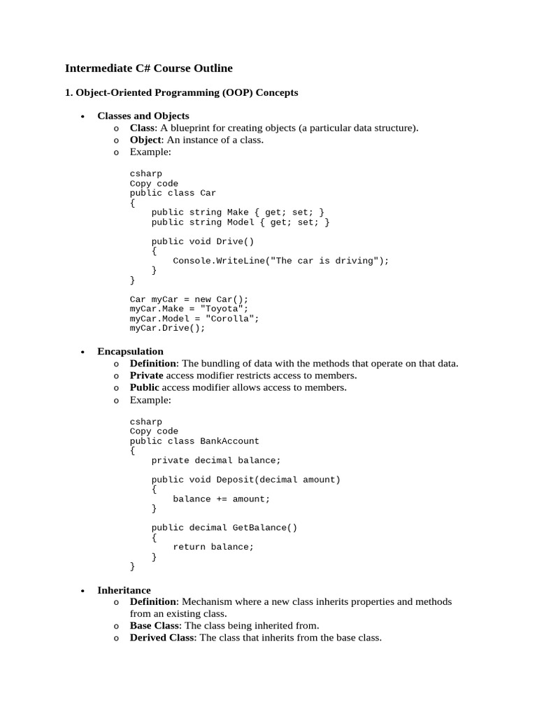 C# Intermediate | PDF