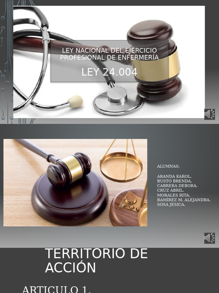 Ley Nacional Del Ejercicio Profesional de Enfermería. LEY 24.004 | PDF