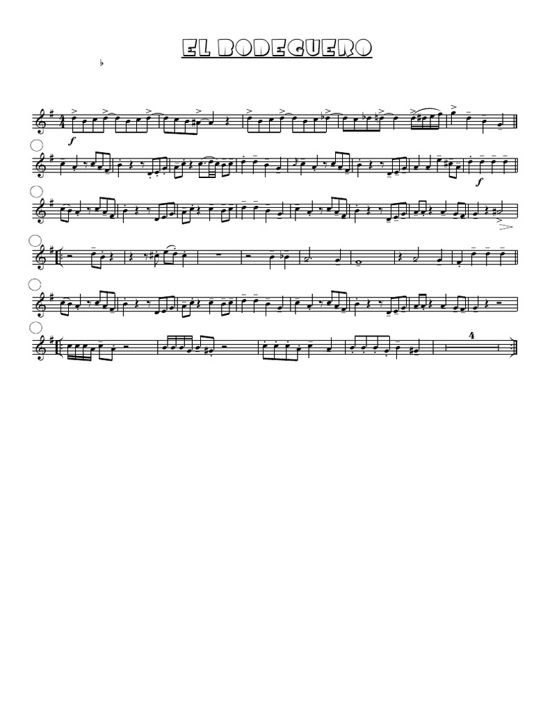 EL BODEGUERO BANDA JUVENIL DE GIRON - Trumpet in BB 1 | PDF