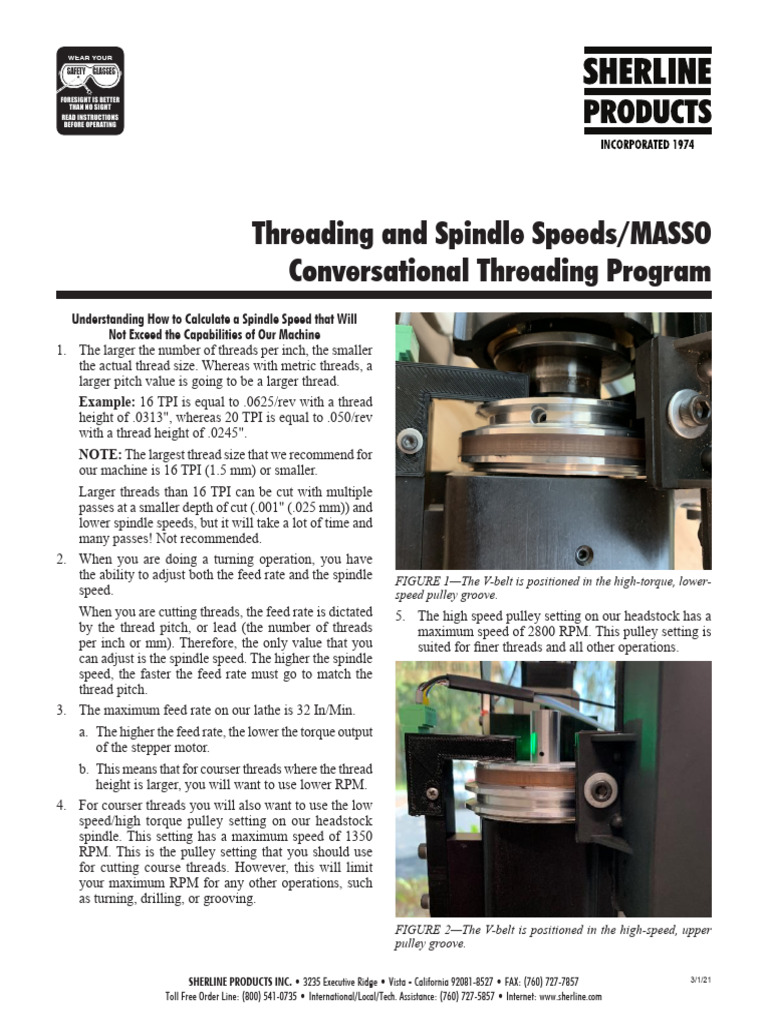 Masso Threading Inst | PDF