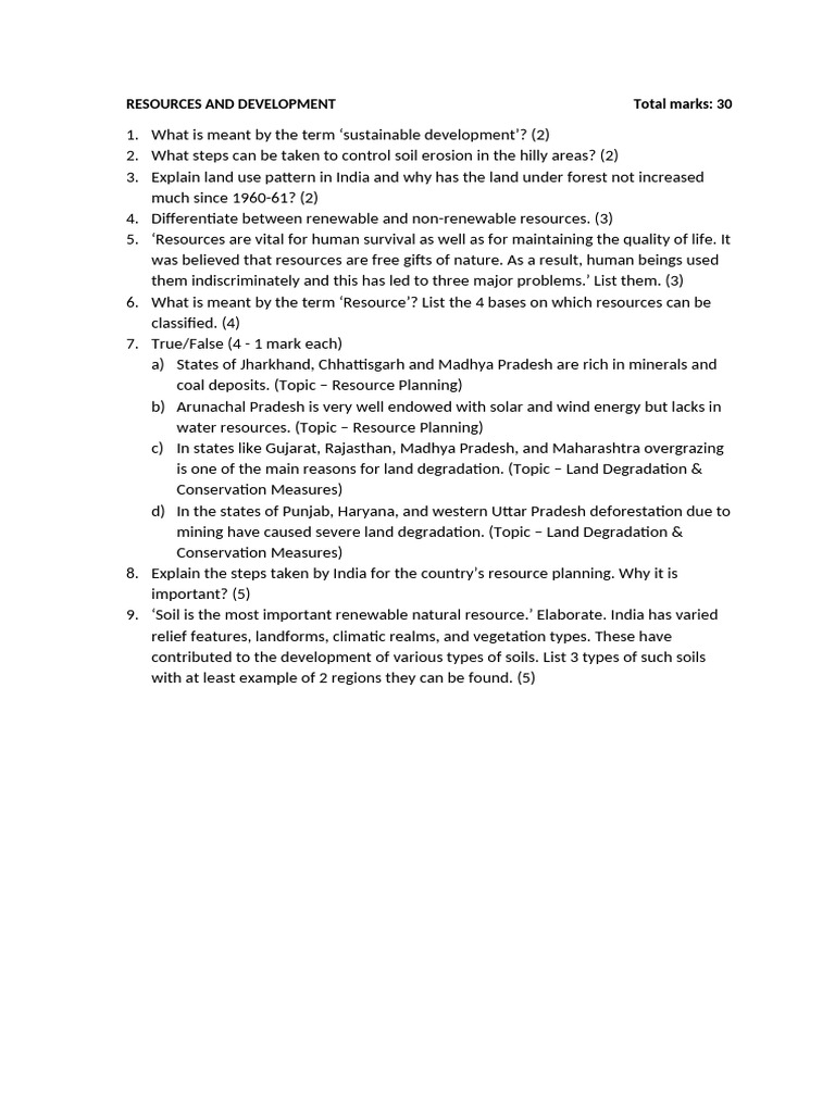 Geography Ch-1 Test | PDF