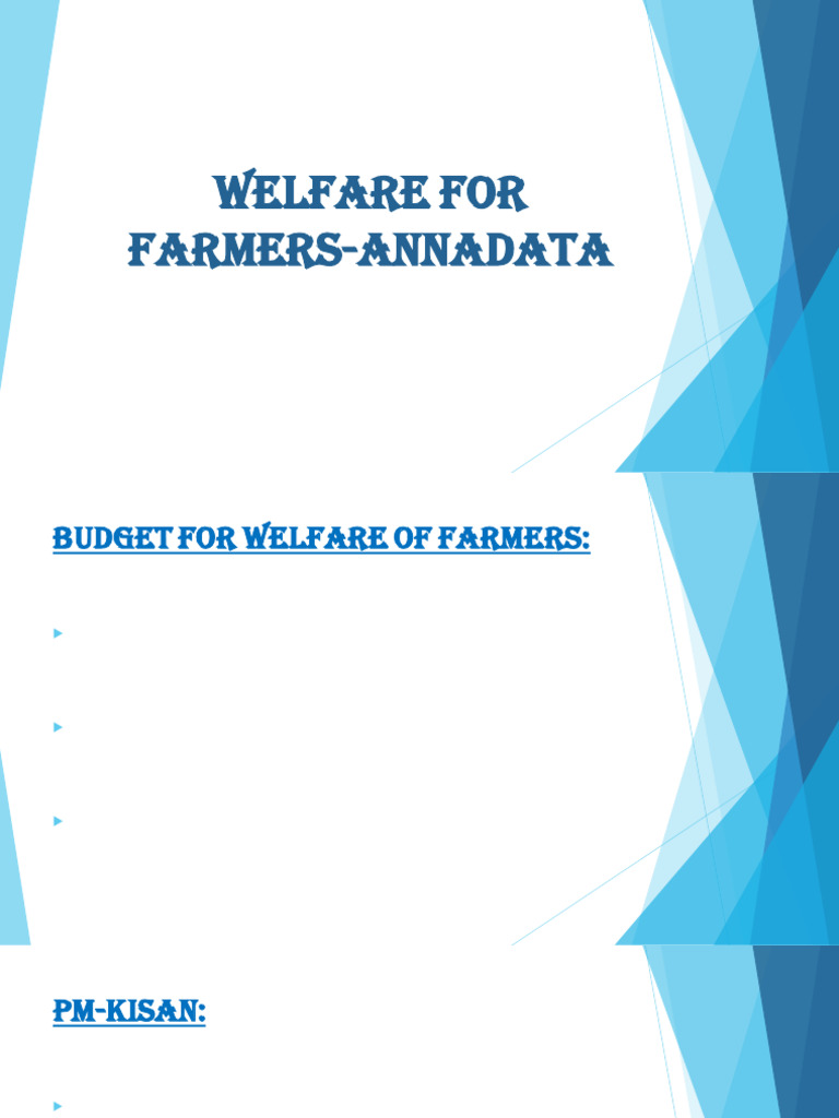 Welfare For Farmers-Annadata | PDF
