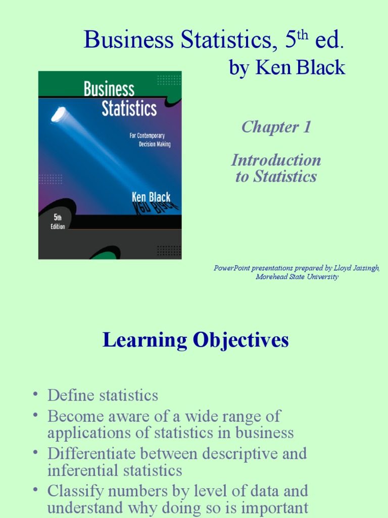 Ken Black QA ch01 | PDF | Level Of Measurement | Statistics