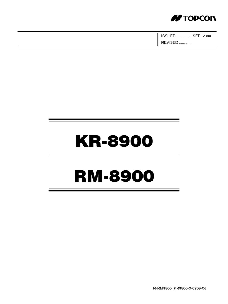 KR RM-8900 RepairManual | PDF