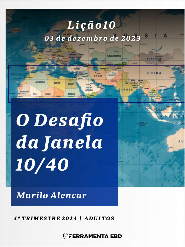 Subsidio O Desafio Da Janela 10 40 N° 10 4° TM 2023 Gratuito | PDF