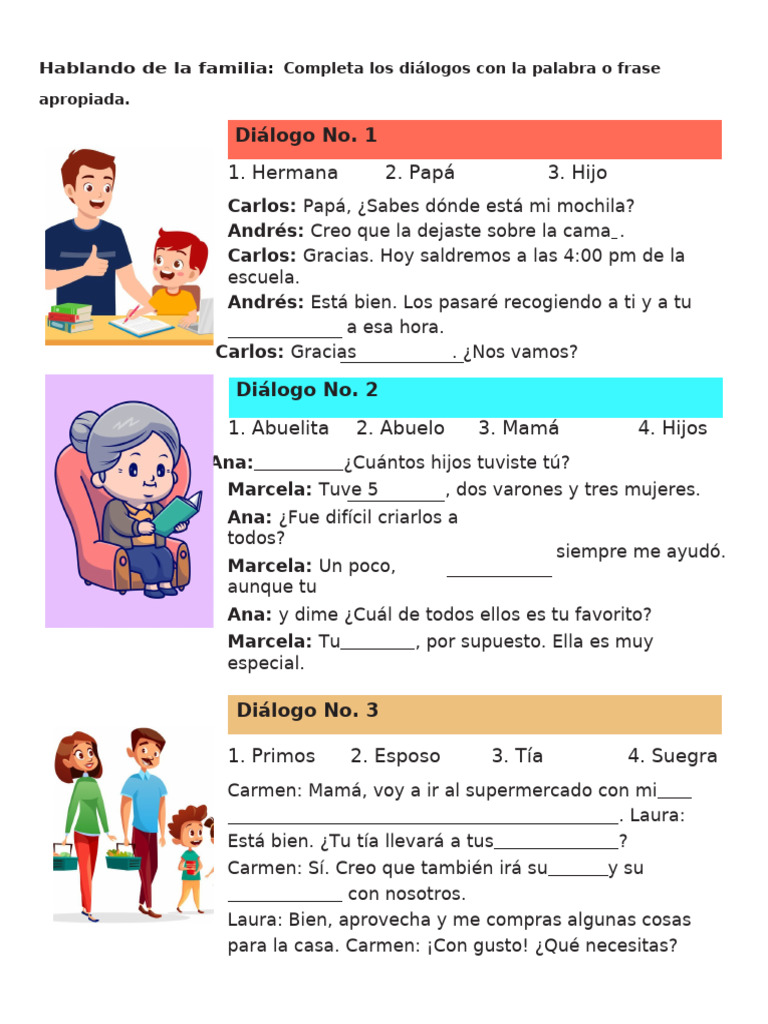 Actividad 8 - La Familia y Descripciones Físicas | PDF