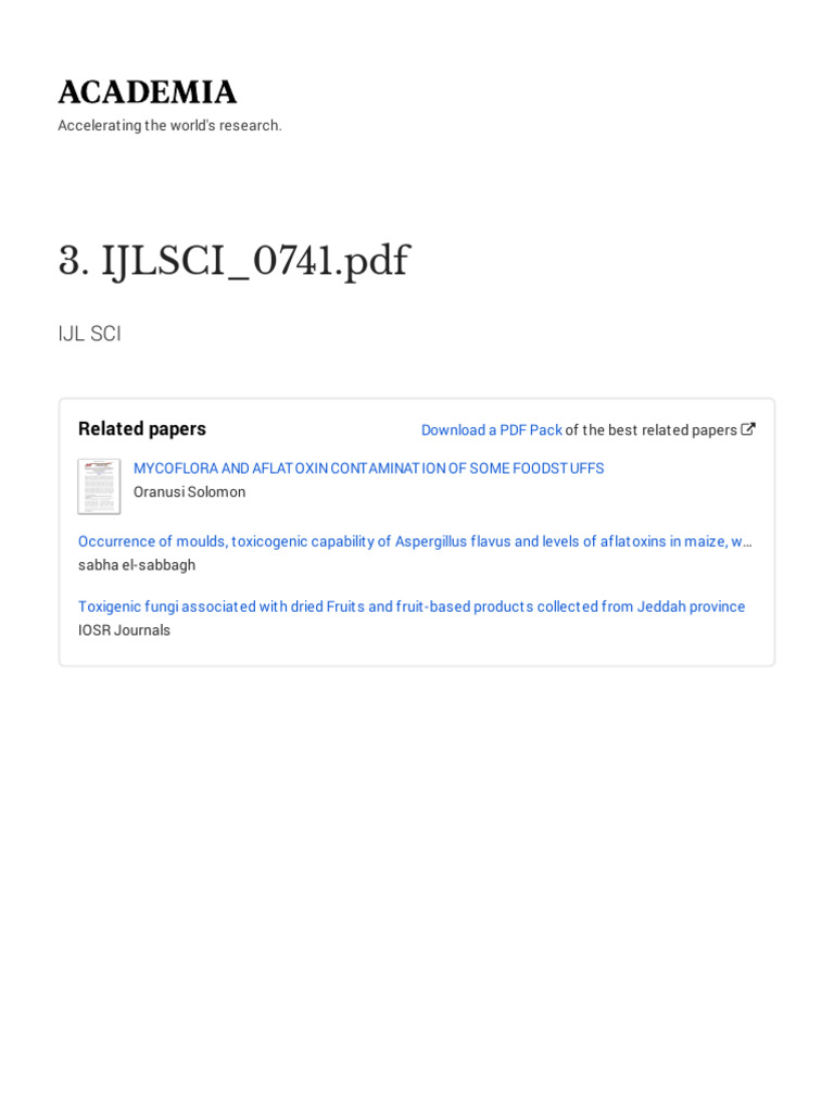 Assessment of Contamination Levels and Characterization of AFB1 | PDF