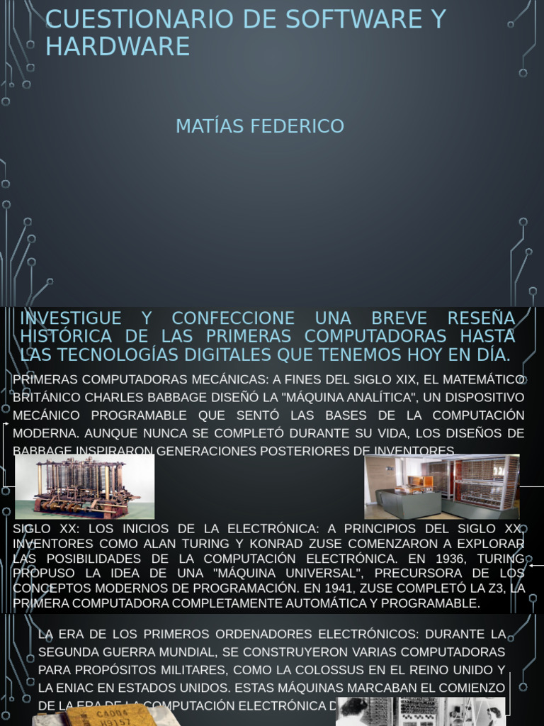 Cuestionario de Software y Hardware | PDF