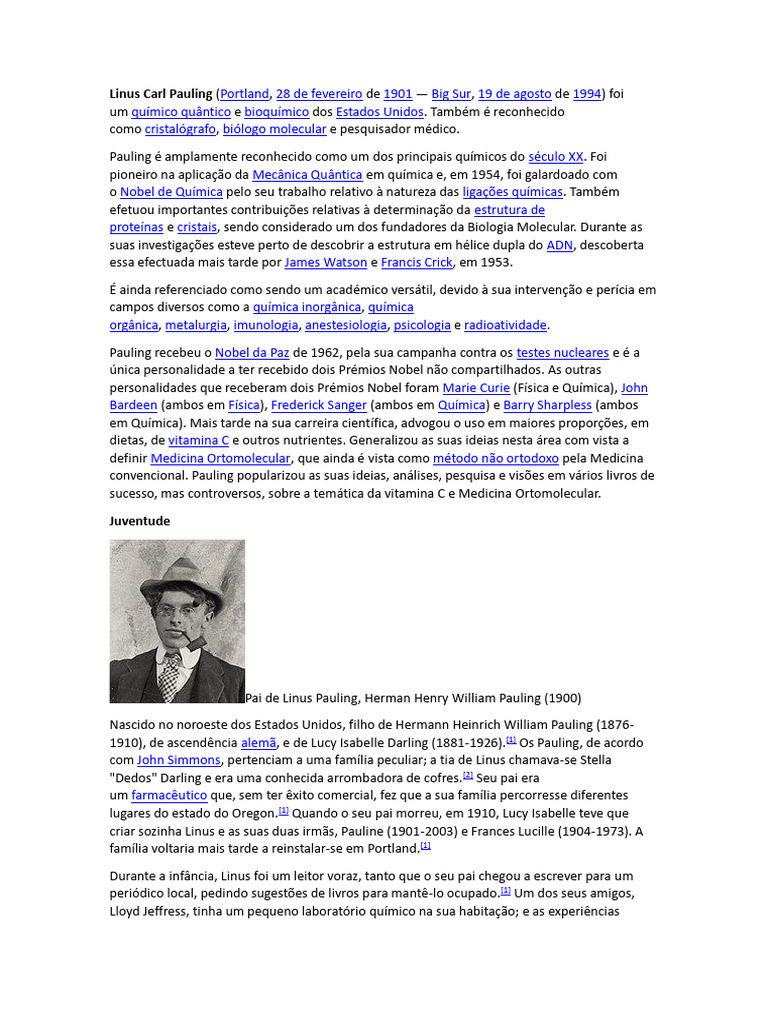 Linus Carl Pauling | PDF