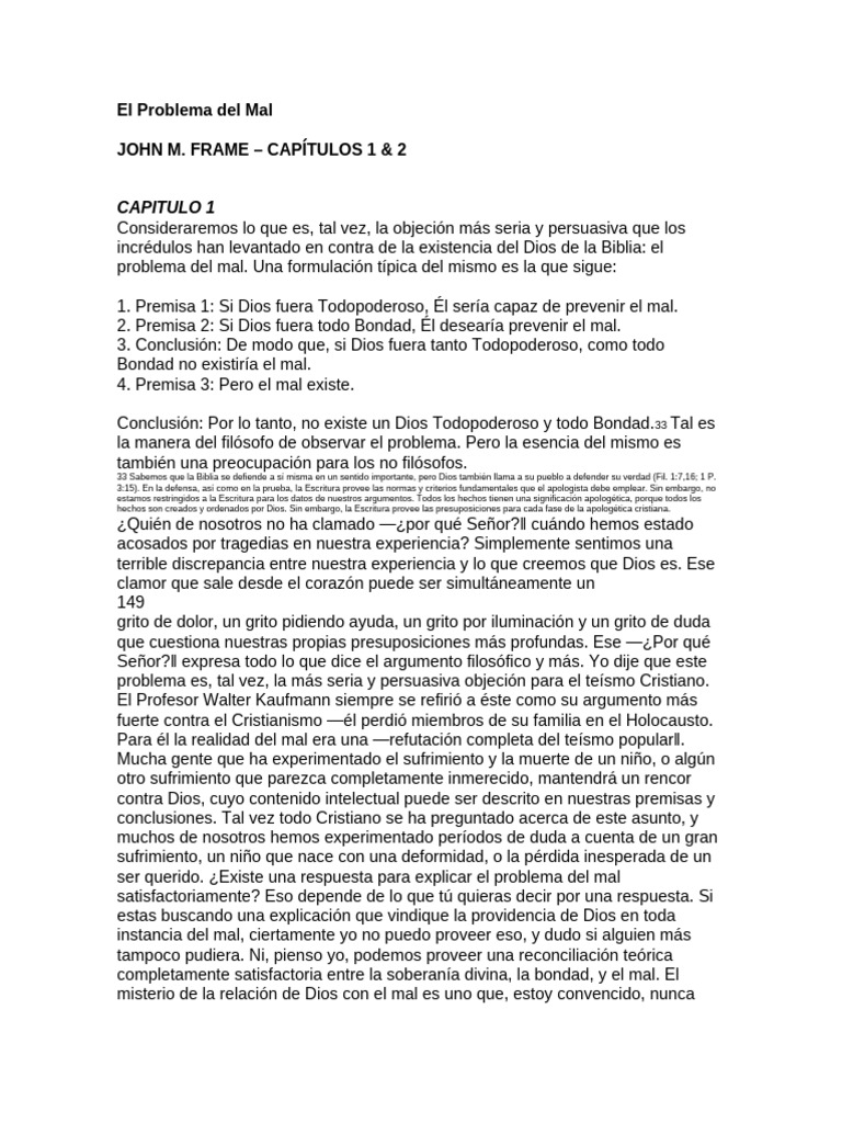 El Problema Del Mal | PDF