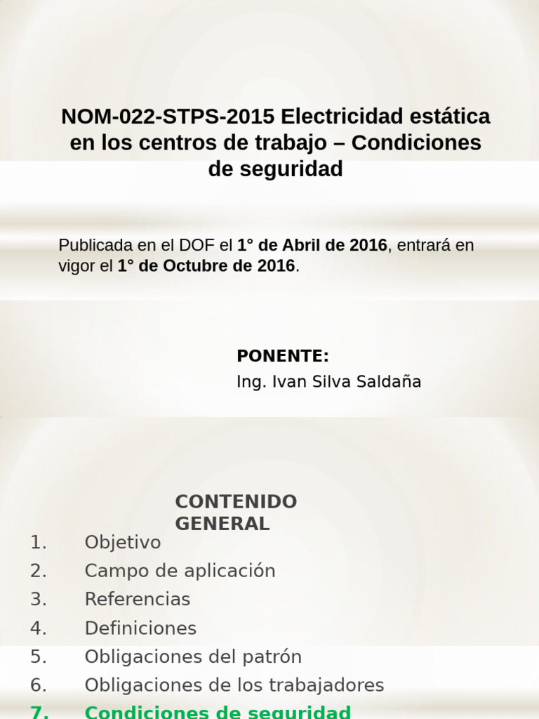 Nom 022 STPS 2015 Aniq | PDF
