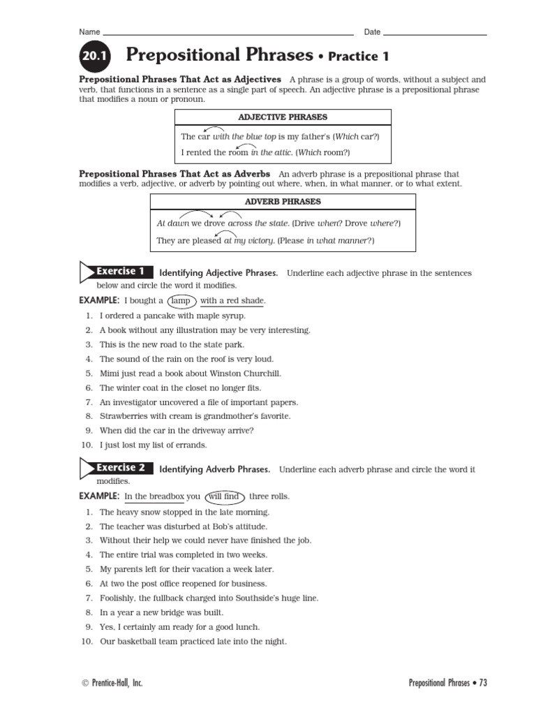 Phrases Worksheet | PDF